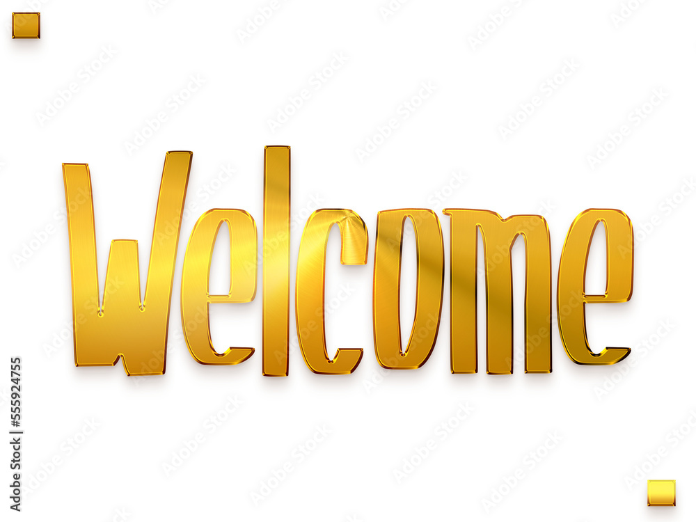 Welcome Text Gold Stylish Bold Calligraphy Text Stock Illustration ...
