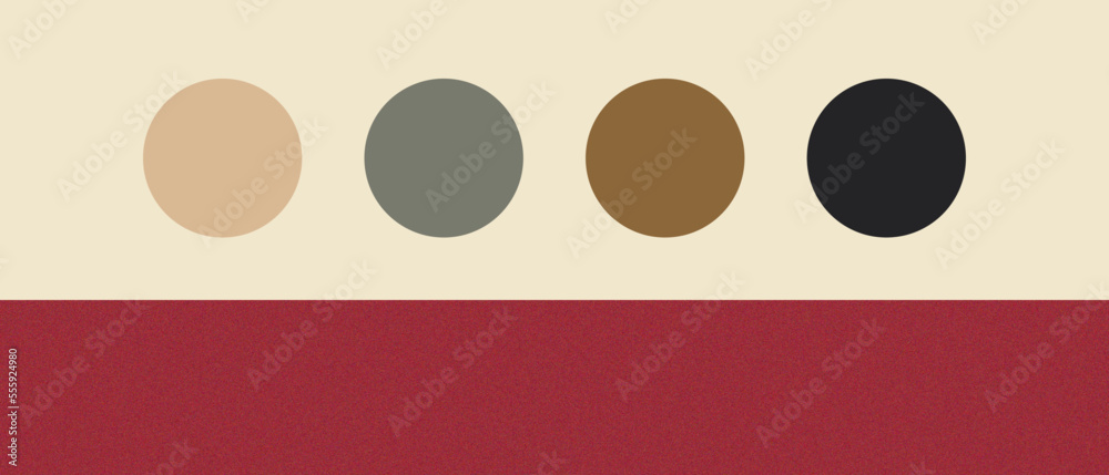 Retro color palette with grainy red texture Stock Vector | Adobe Stock