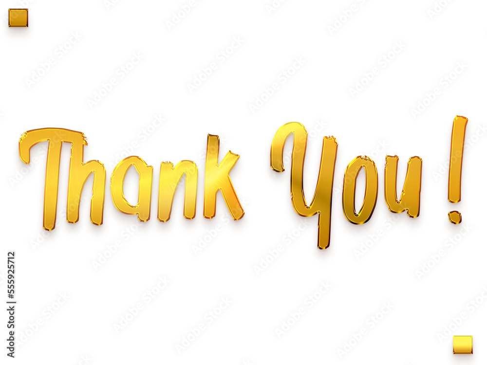 Foto de Thank You ! Transparent PNG Gold Text Calligraphy do Stock | Adobe Stock