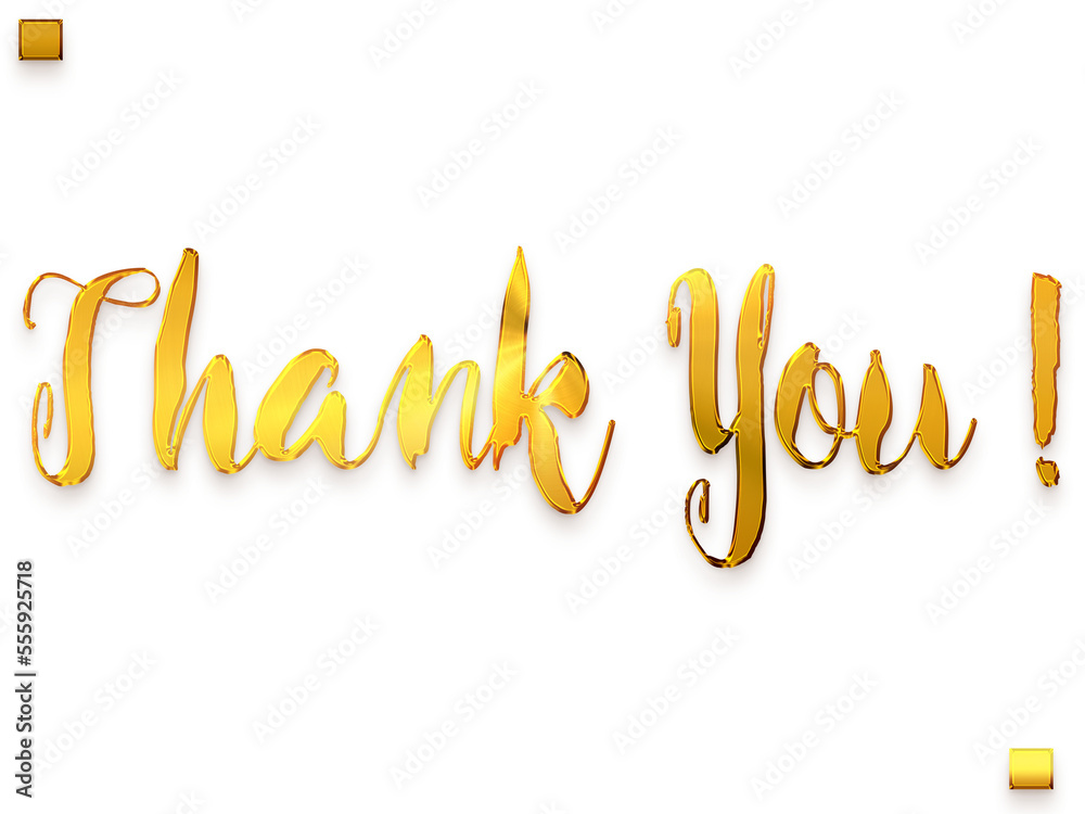 Thank You ! Transparent PNG Gold Grunge Text Calligraphy Stock Photo ...