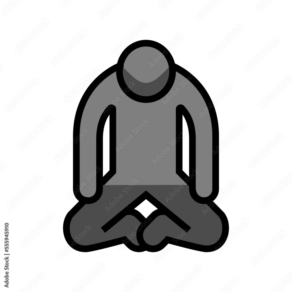 depression people silhouette color icon vector. depression people ...