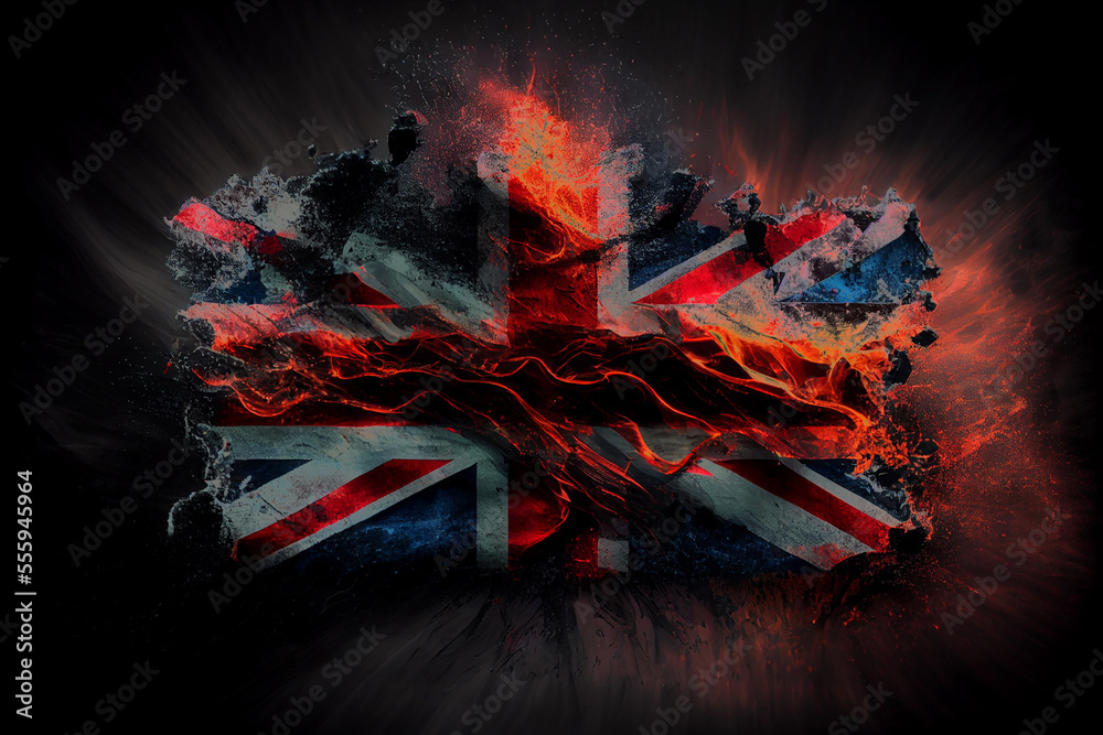 Union Jack of the United Kingdom which is the British national flag ...