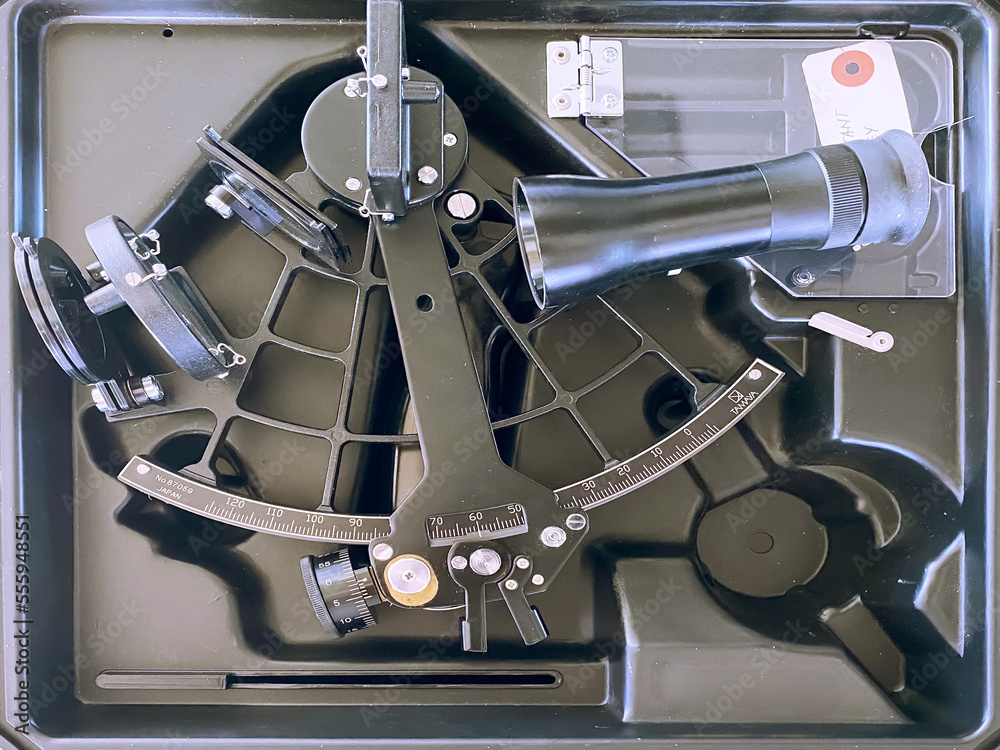 Sextant (Black Color) is an instrument used for determining the angle ...