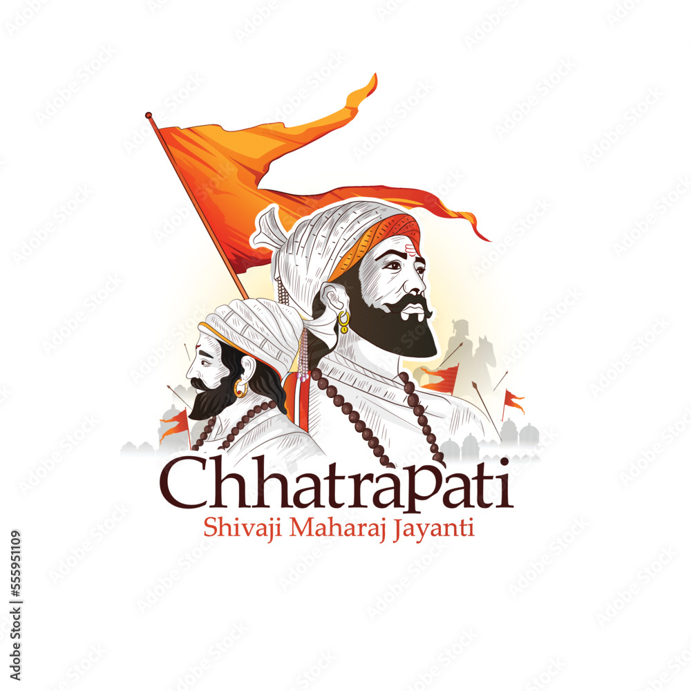 Creative vector poster sketch of Chhatrapati Shivaji Maharaj with ...