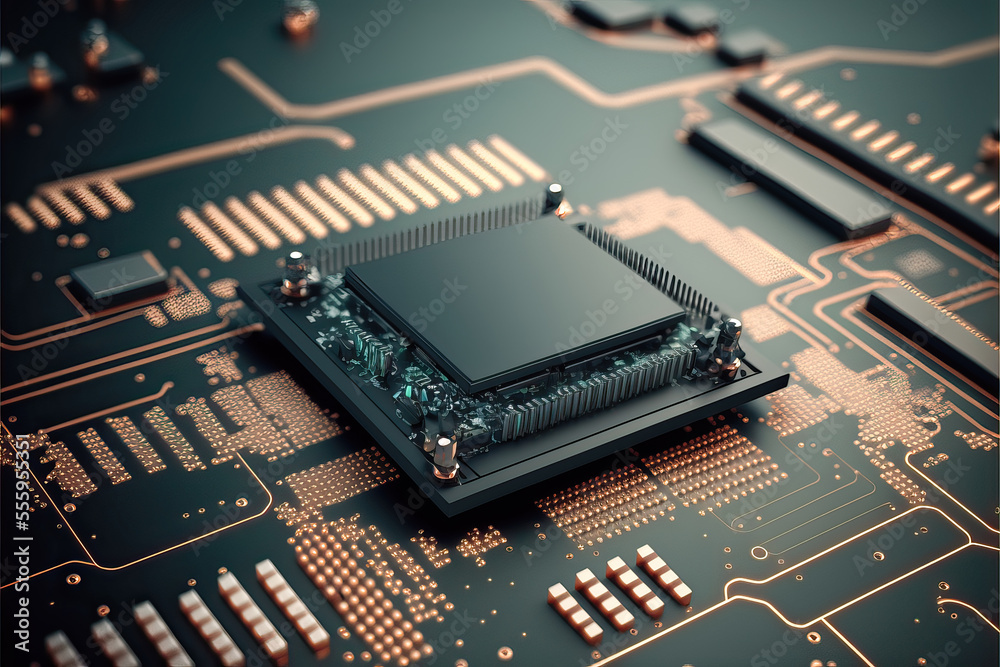 Computer 4.5 CPU Motherboard New Technologie Microcomputer Chip ...