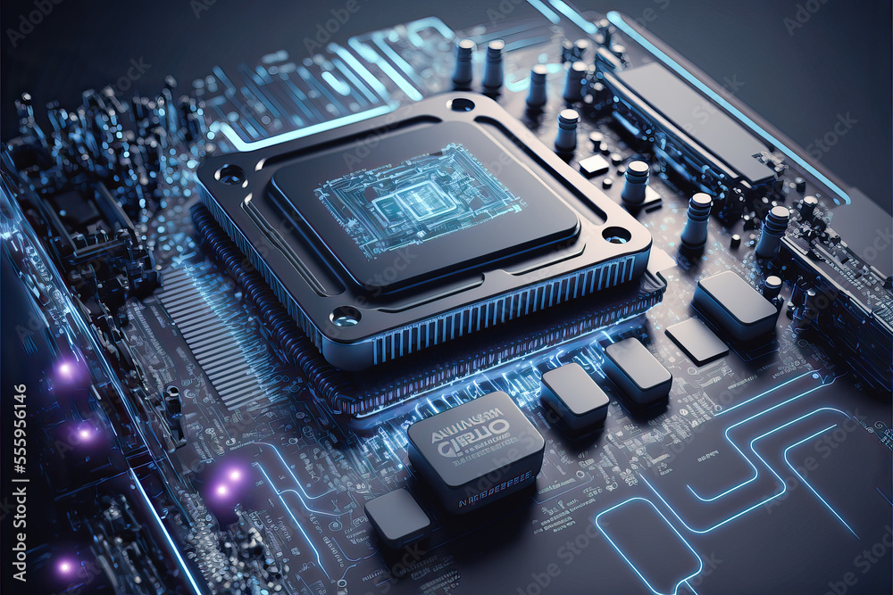 Computer 4.5 CPU Motherboard New Technologie Microcomputer Chip ...