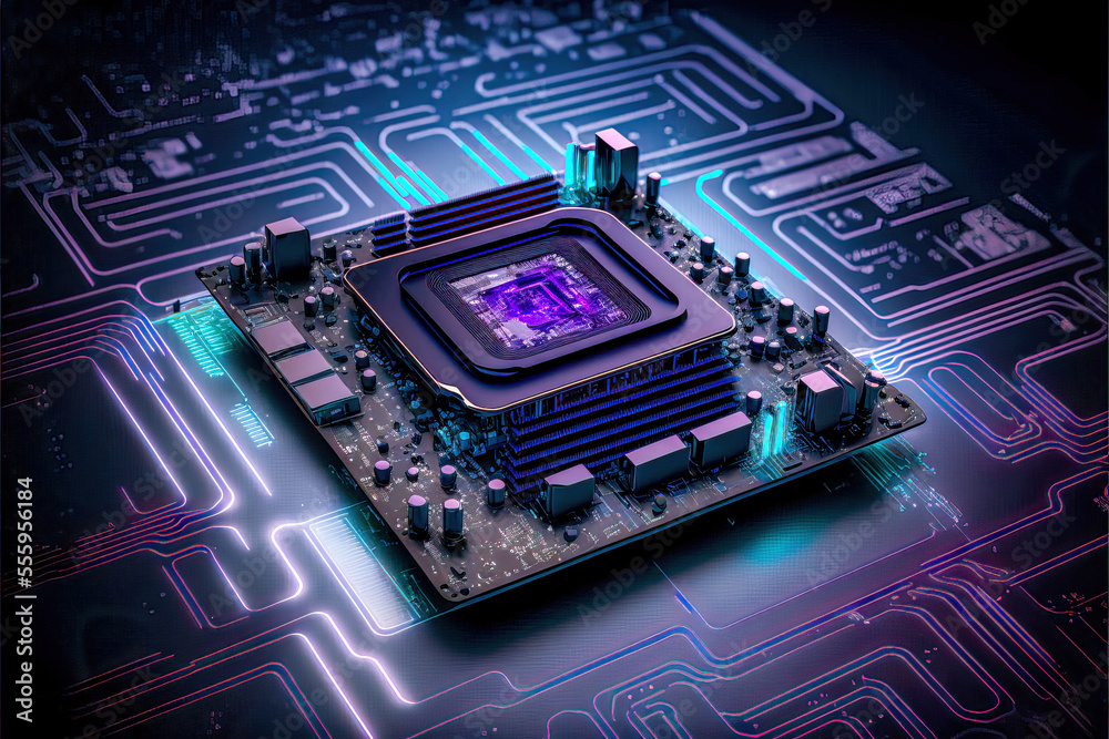 Computer 4.5 CPU Motherboard New Technologie Microcomputer Chip ...