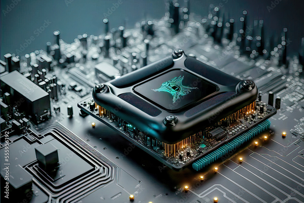 Computer 4.5 CPU Motherboard New Technologie Microcomputer Chip ...