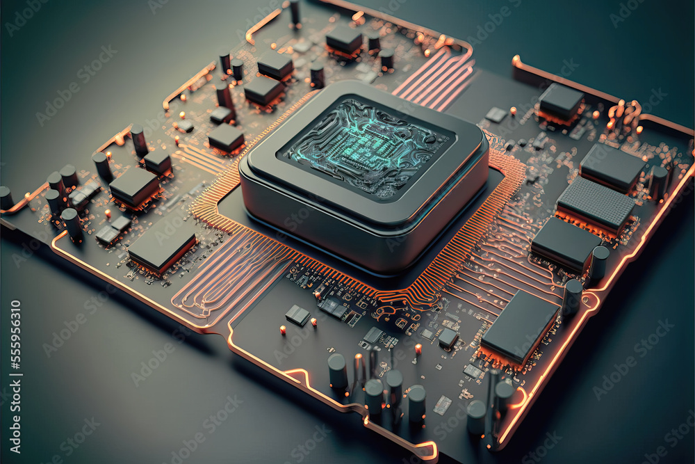 Computer 4.5 CPU Motherboard New Technologie Microcomputer Chip ...