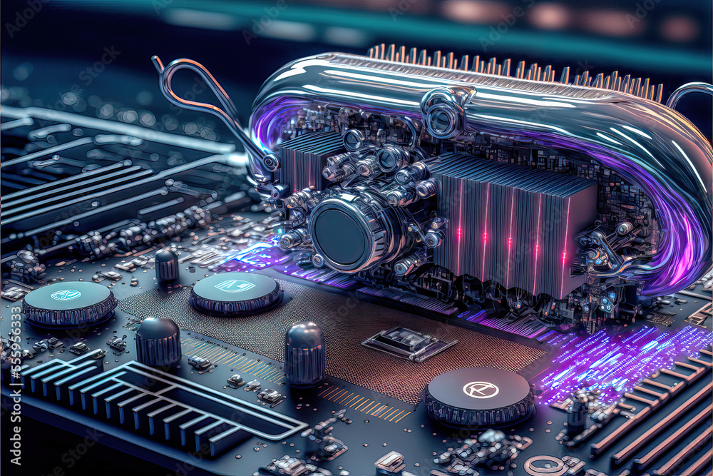 Computer 4.5 CPU Motherboard New Technologie Microcomputer Chip ...