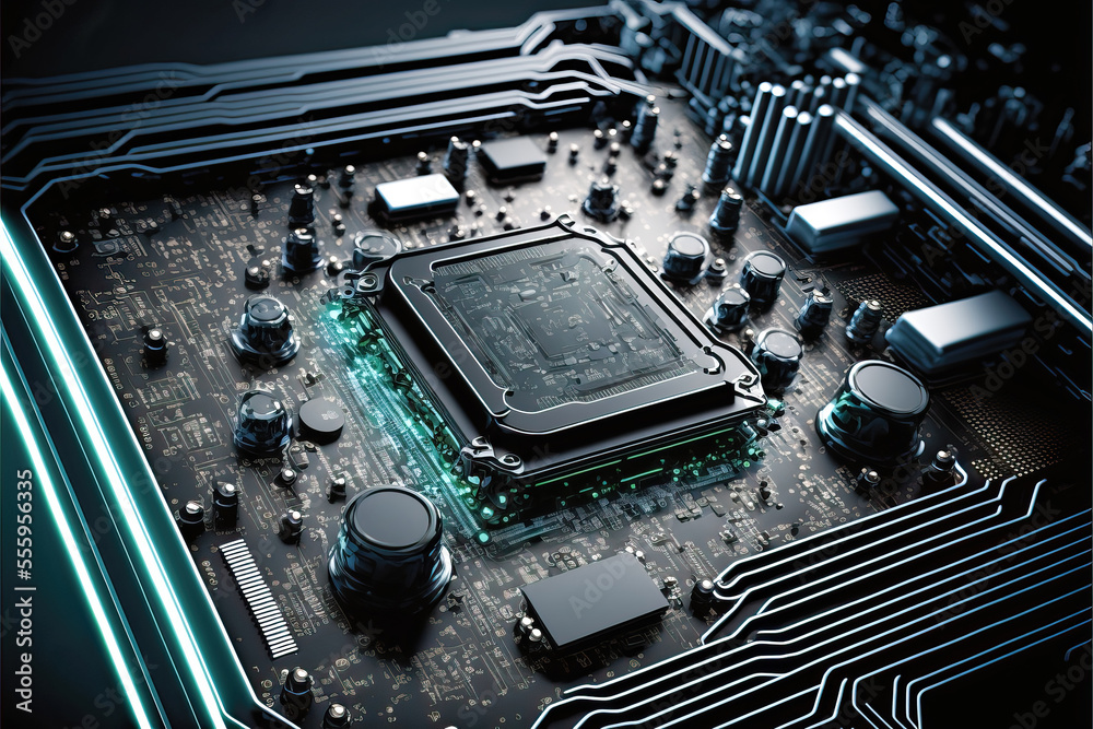 Computer 4.5 CPU Motherboard New Technologie Microcomputer Chip ...