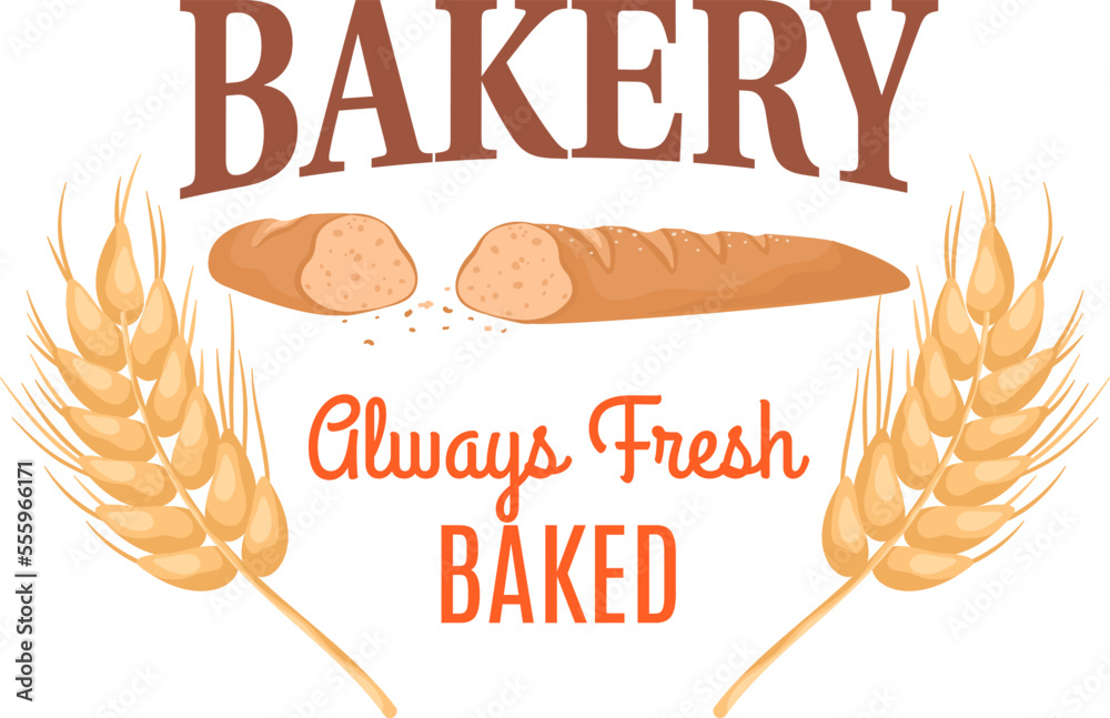 Bakery pastry cafe symbol, cake product label for traditional shop ...