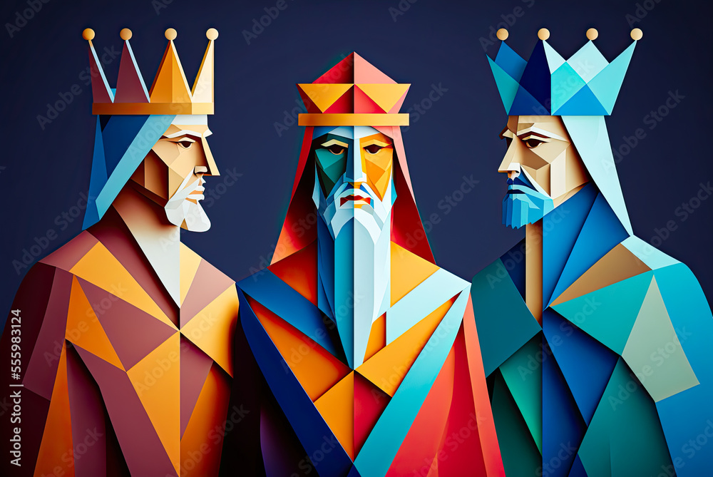 Three Kings Day, Epiphany design, background, graphic. Generative AI ...