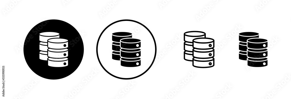 Database icon vector illustration. database sign and symbol Stock ...