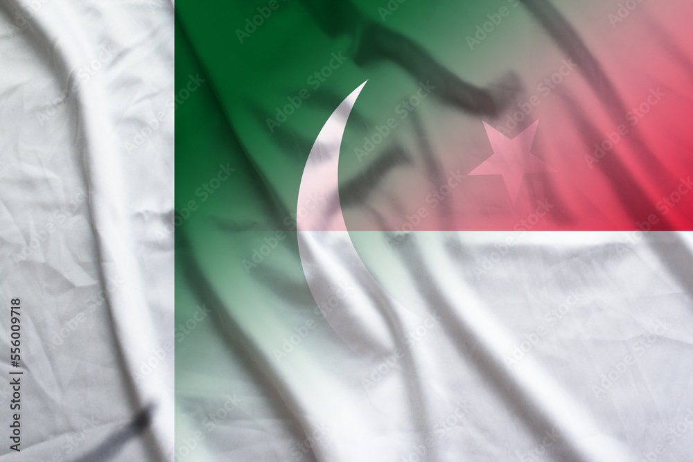 Pakistan and Monaco political flag international negotiation MCO PAK ...