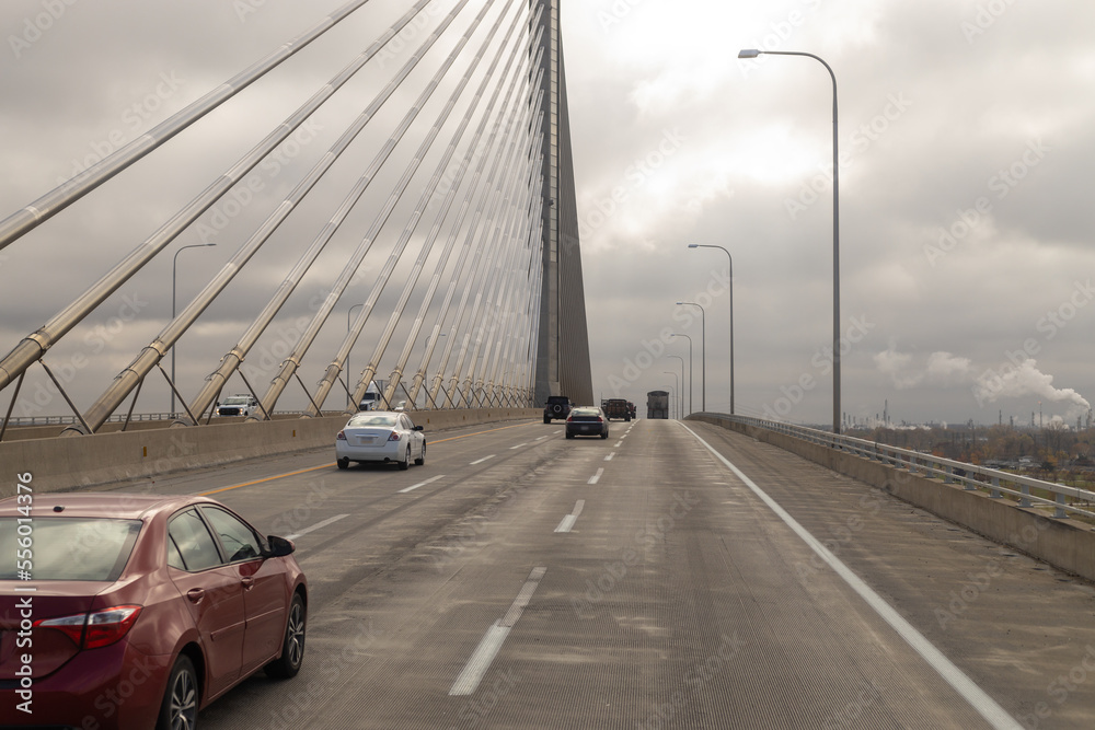 Highway road with bridges and infrastructure Stock Photo | Adobe Stock