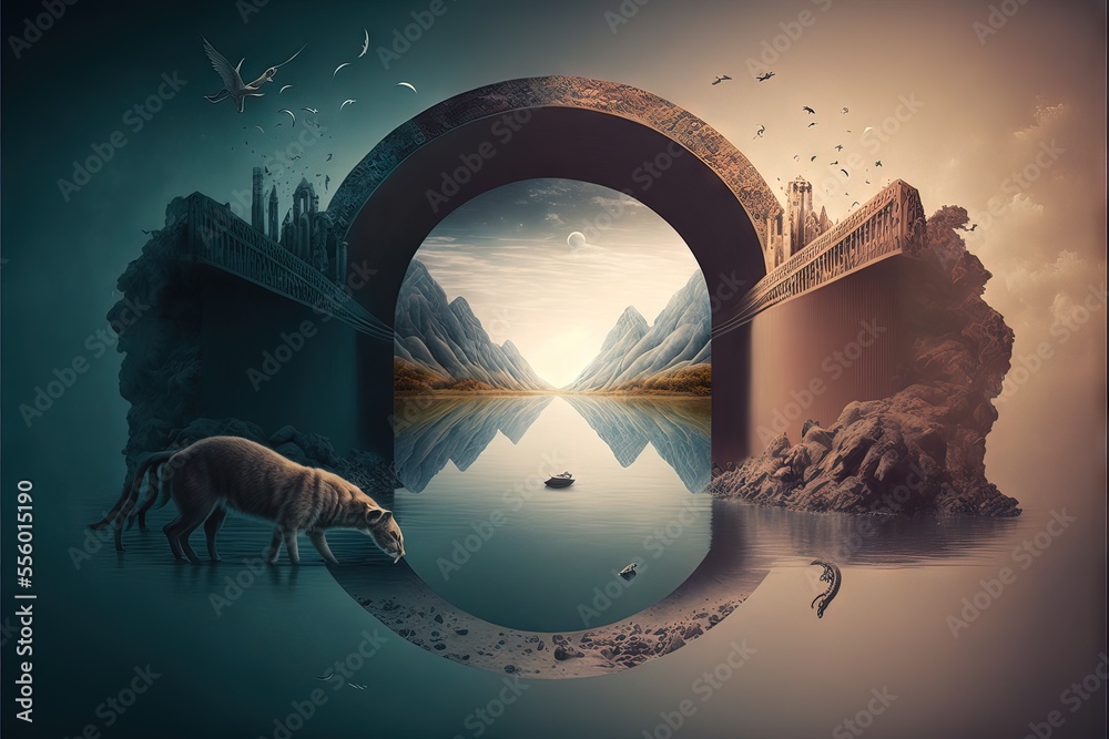 Vision of aInterdimensional Portal, With Different Creatures from ...