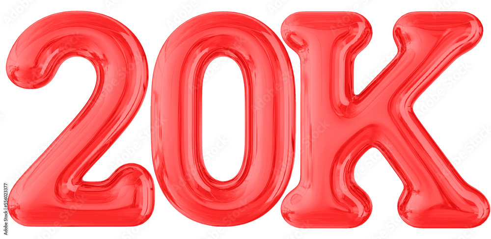 20K follower Red Balloon Stock Illustration | Adobe Stock