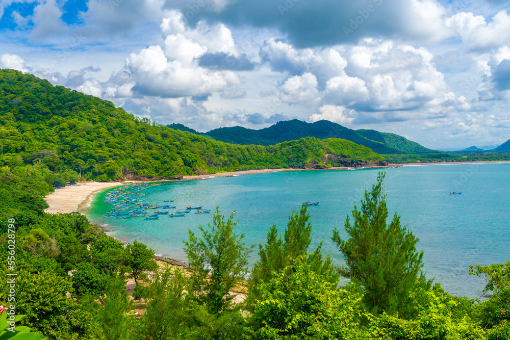 Landscape of Tanjung Papuma beach in Jember, the most beautiful beaches ...