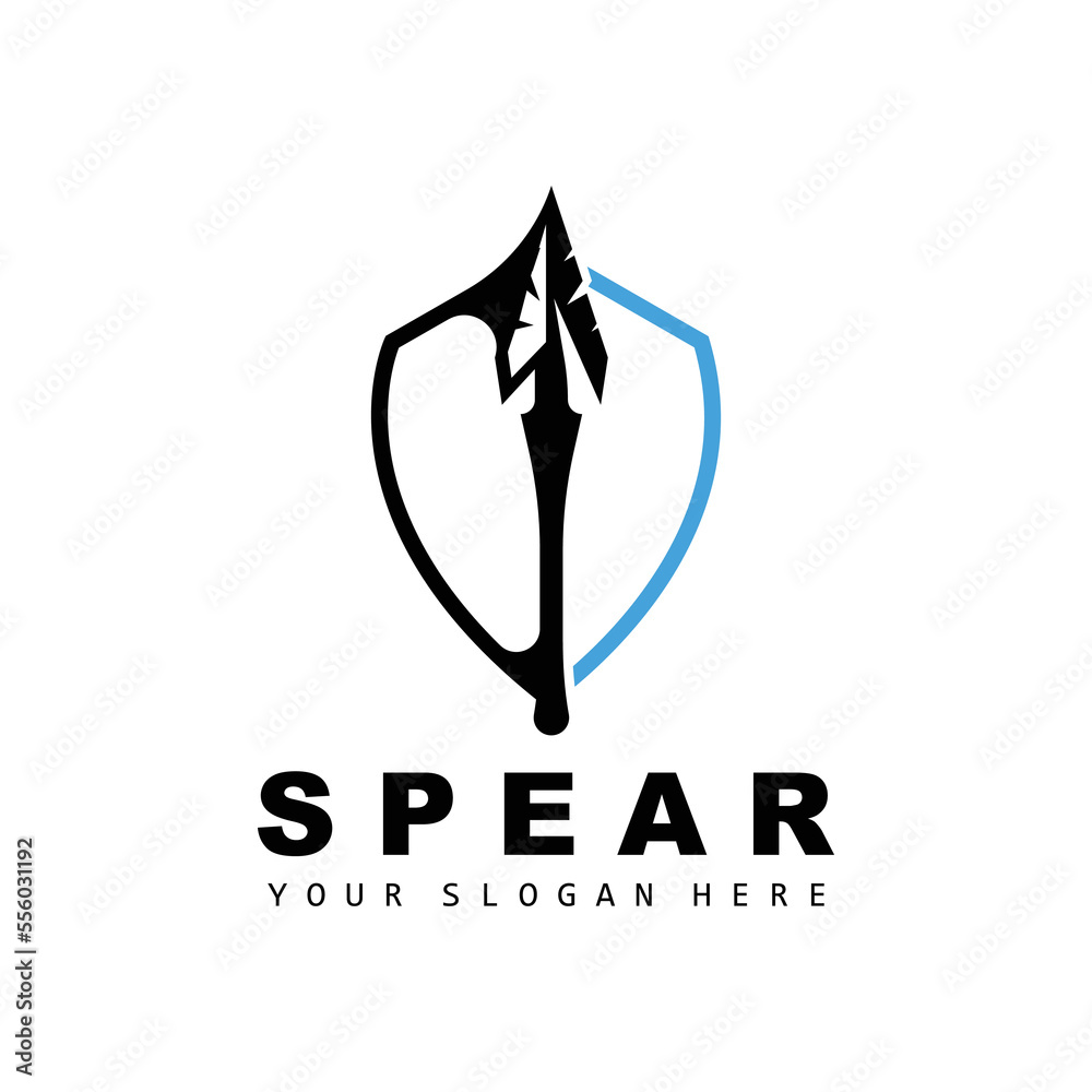 Spear Logo, Hunting Gear Design, Arrow War Weapon, Product Brand Vector ...