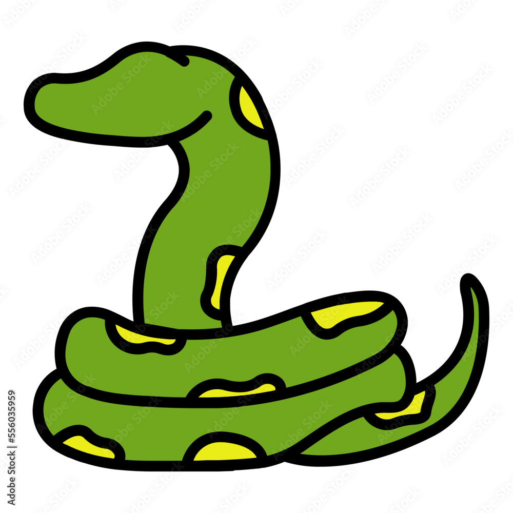 Python Snake Stock Vector | Adobe Stock
