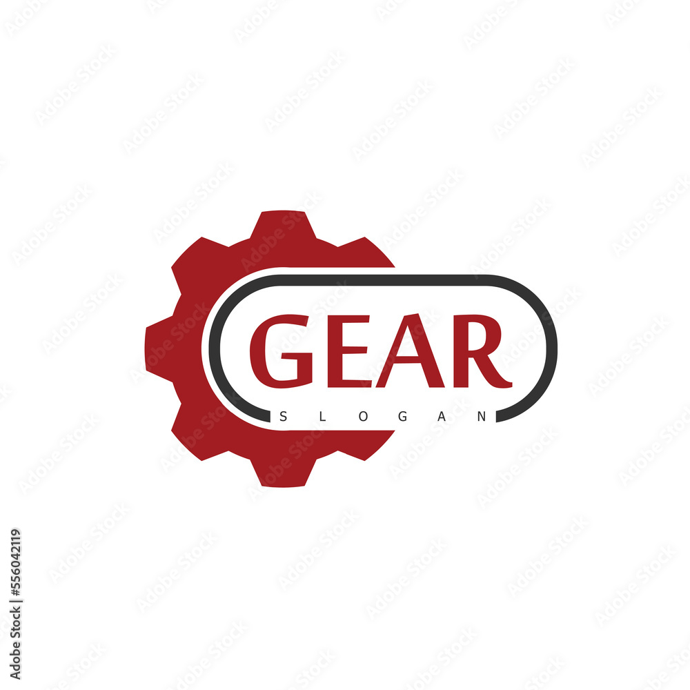 Vektor template desain logo GEAR Stock Vector | Adobe Stock