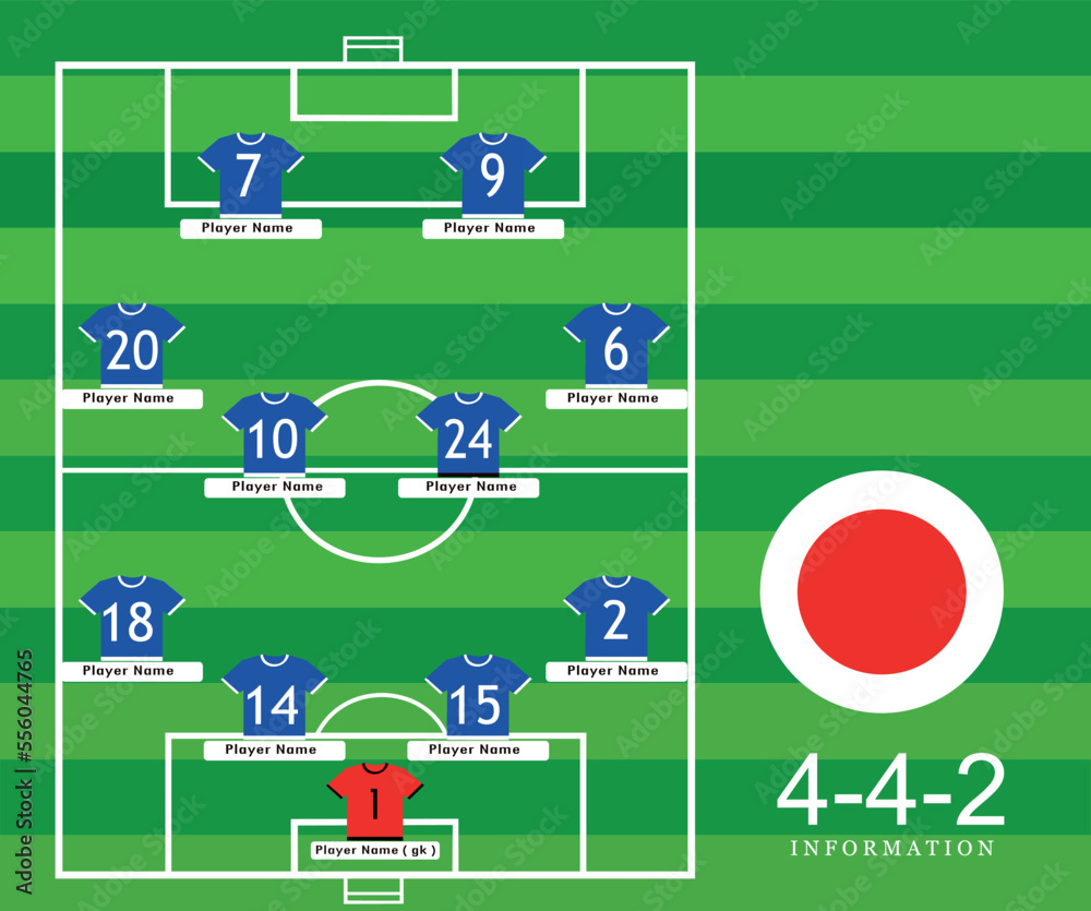 Vetor de Line-up Football tournament vector illustration. Country team ...