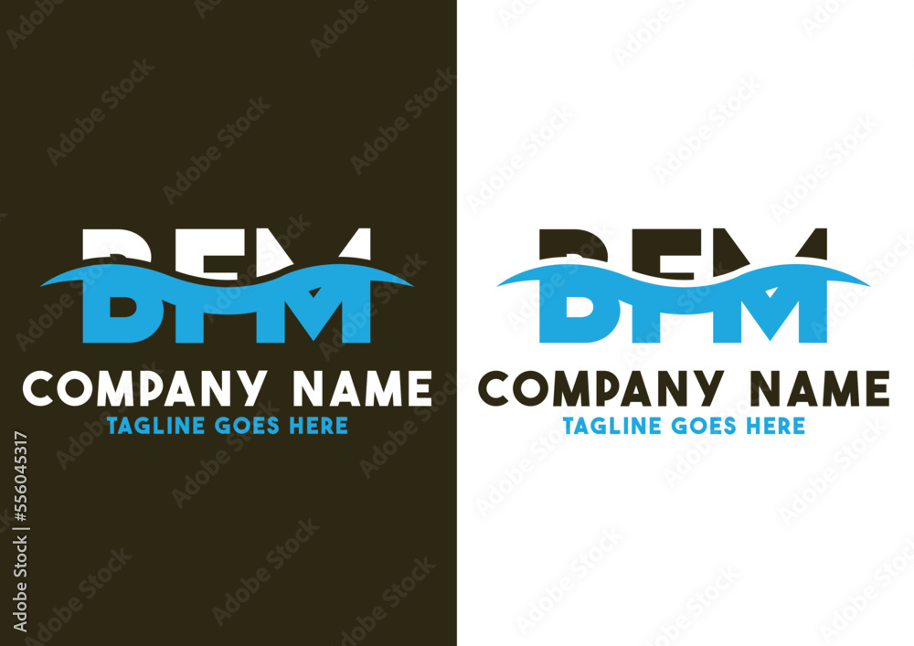 Letter BFM logo design template, BFM logo Stock Vector | Adobe Stock