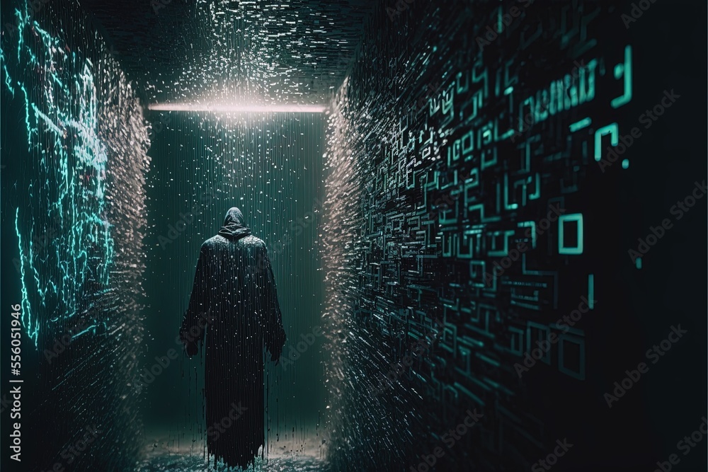 "Mysterious AI Generated Abstract Enigma Matrix Cyberpunk Sci-Fi ...