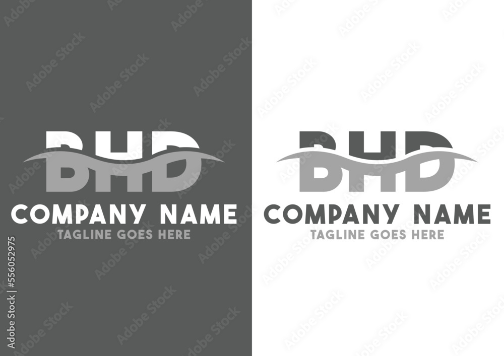 Letter Bhd Logo Design Template Bhd Logo Stock Vector Adobe Stock