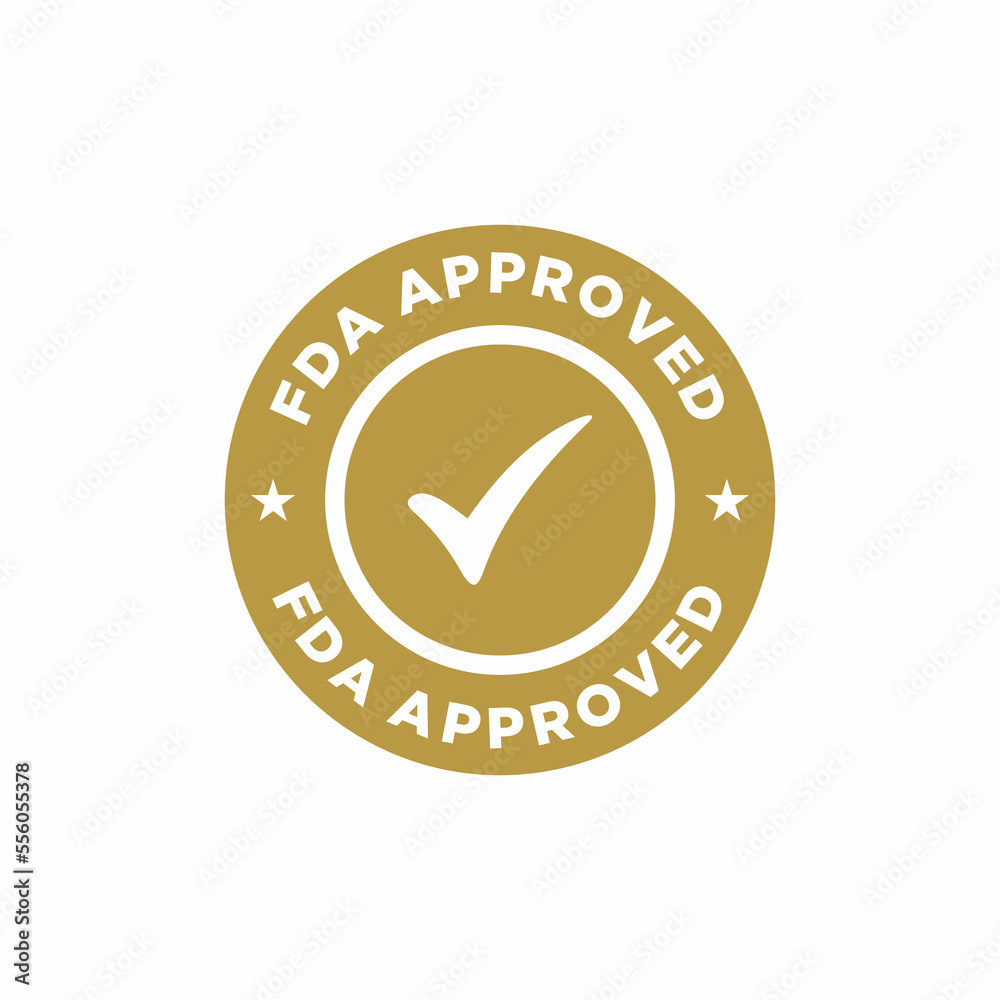 FDA Approved Food and Drug Administration stamp, icon, symbol, label ...