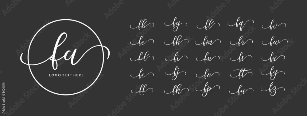 Calligraphy font with swirls. Cursive alphabet for logo design. Hand ...