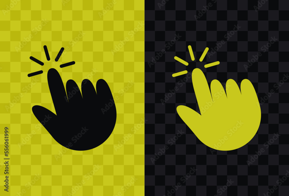 Click mouse, high quality vector silhouette icon. Click mouse icon ...