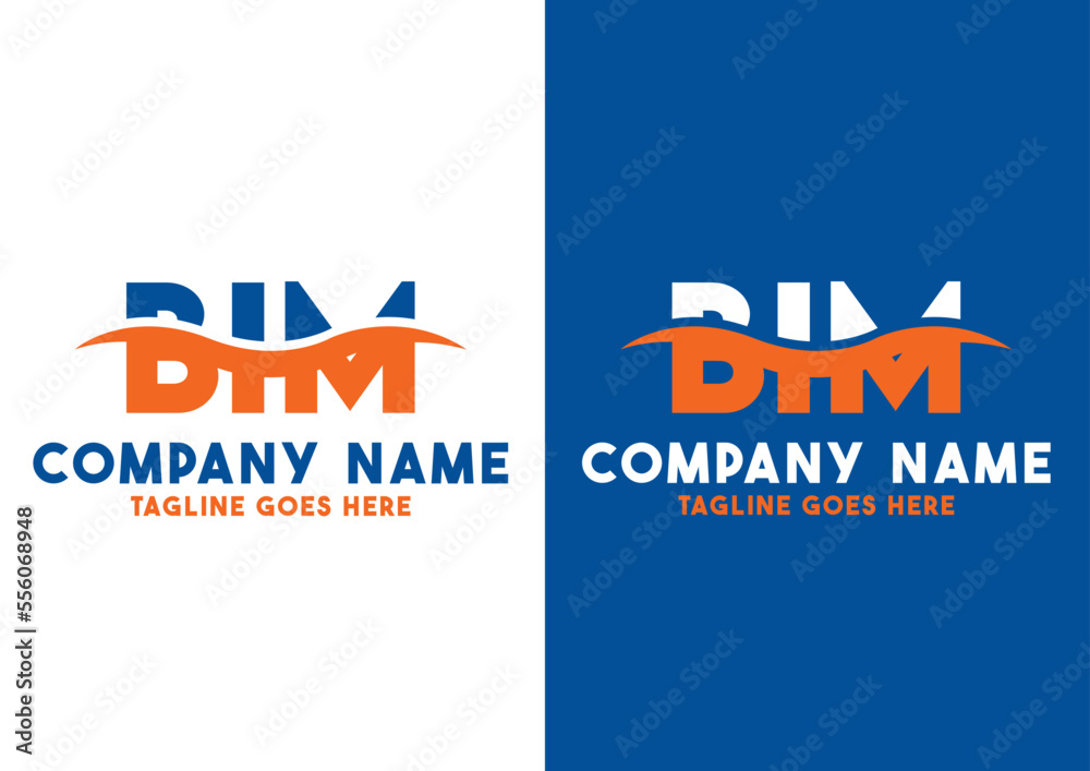 Letter BIM logo design template, BIM logo Stock Vector | Adobe Stock