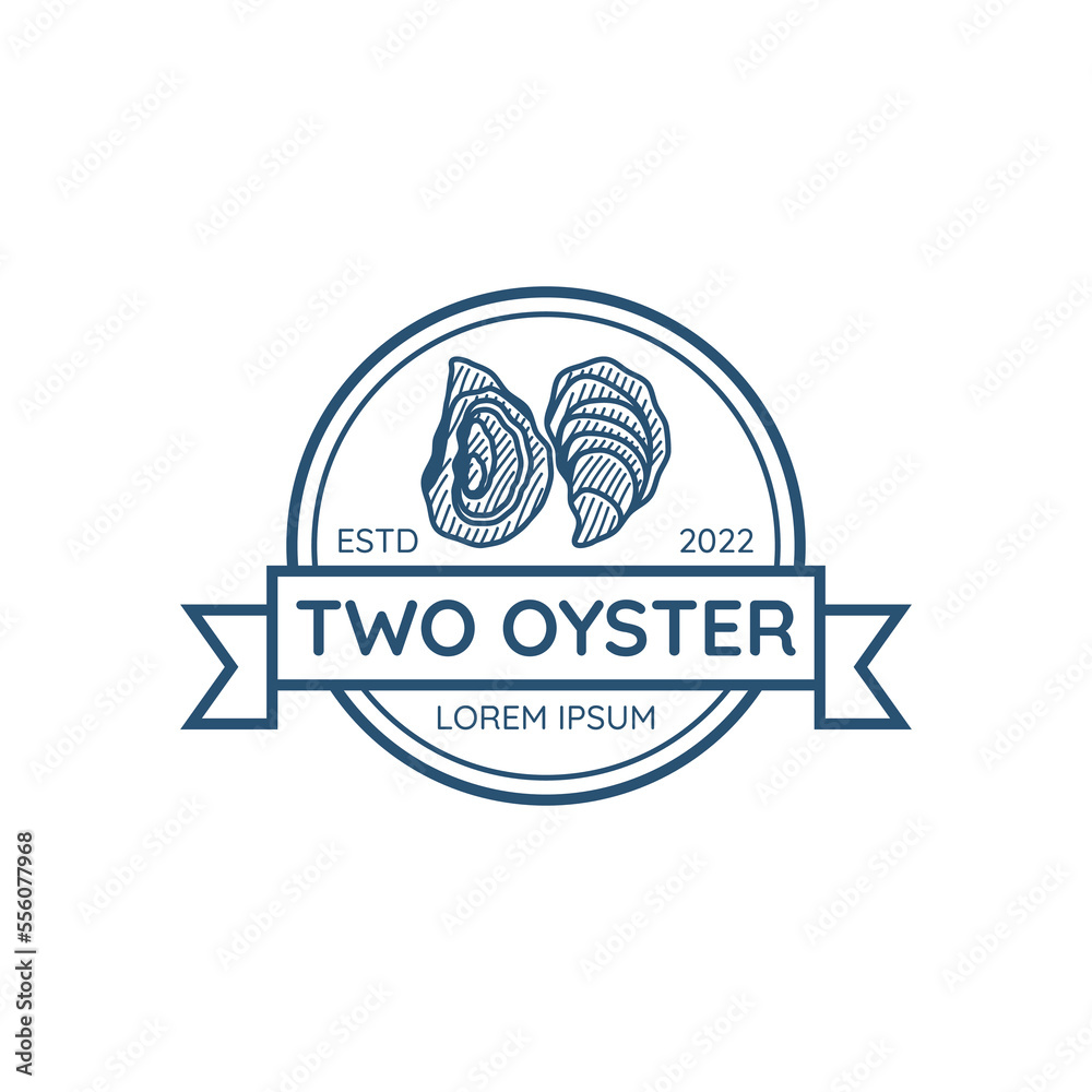 Oyster logo vector, suitable for restaurant branding, especially ...