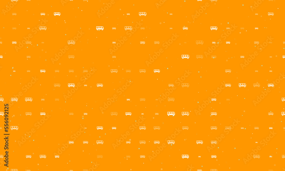 Seamless background pattern of evenly spaced white bus symbols of ...