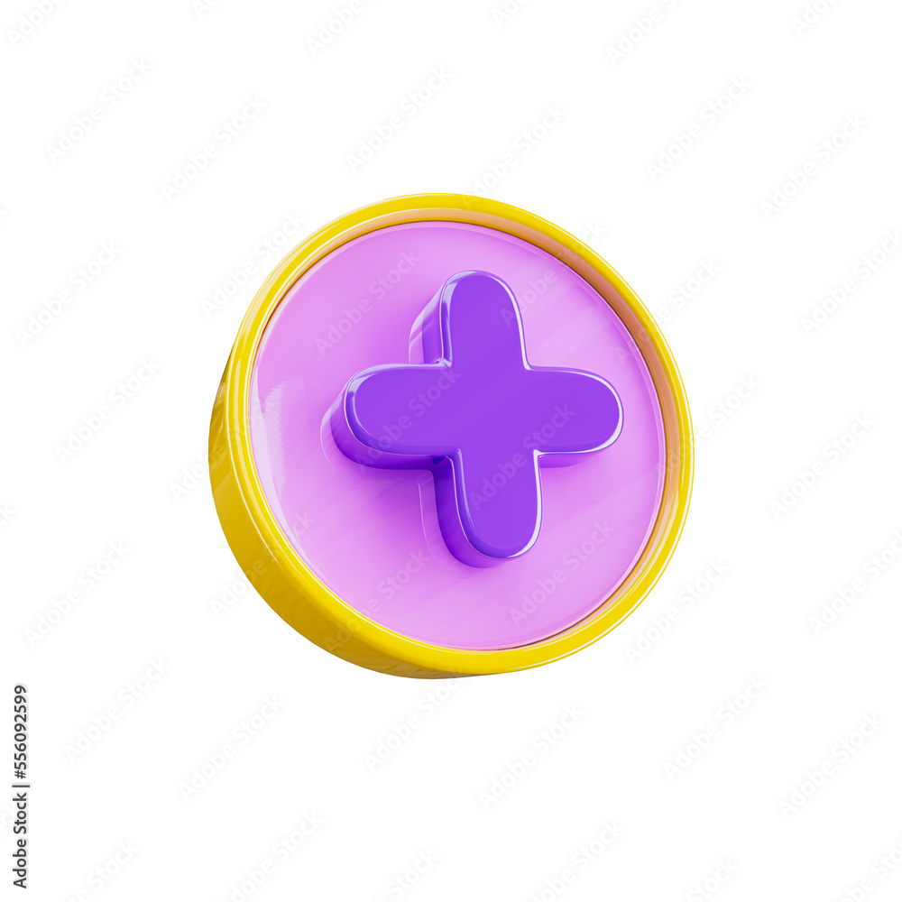 Add 3d icon in transparent background. 3d symbol and sign. Modern and ...