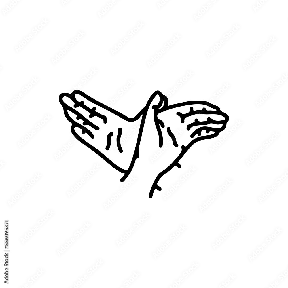 vector illustration of two hands concept Stock Vector | Adobe Stock