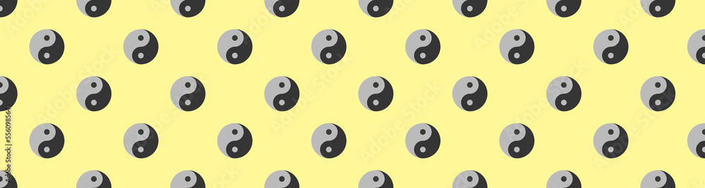 pattern. Image of Yin Yang symbol on pastel blue yellow backgrounds ...