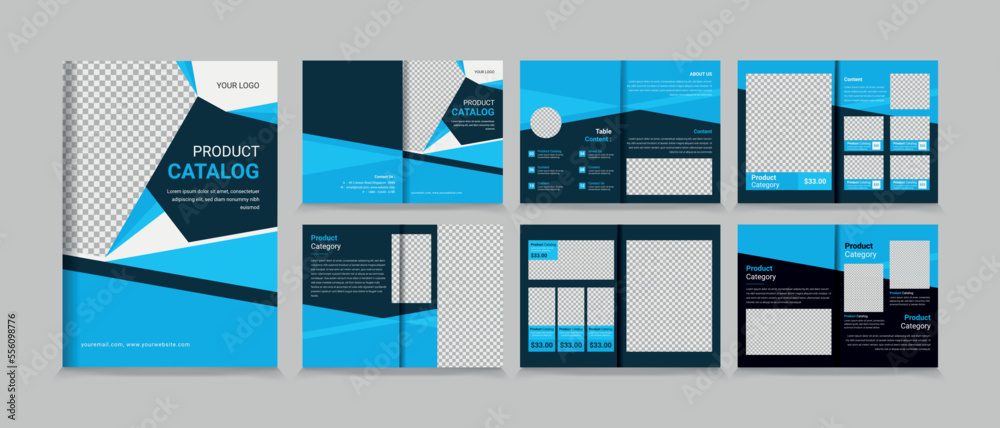 Product catalogue layout template, company booklet desigb, modern and ...