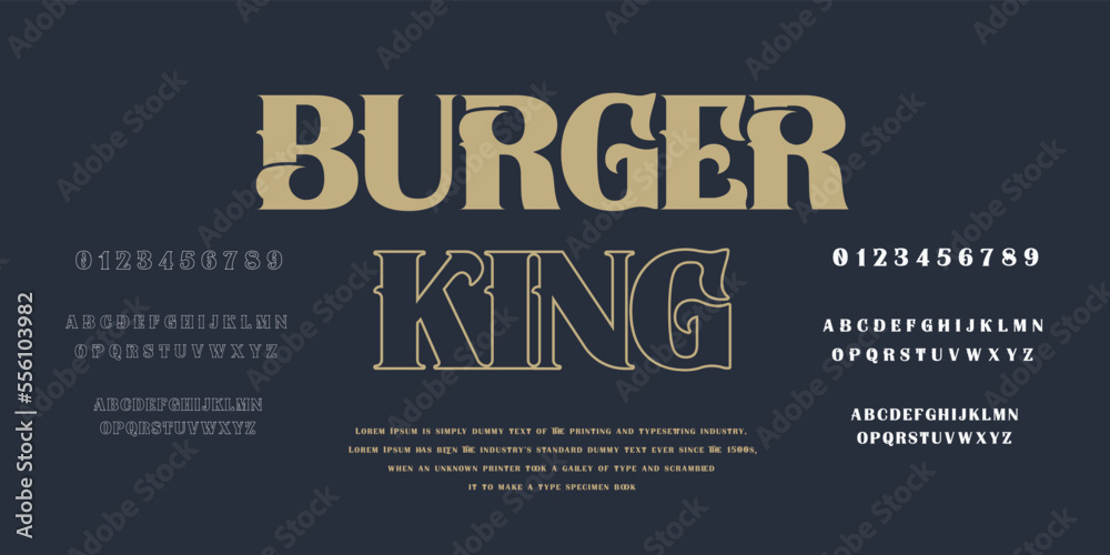 Elegant and modern serif alphabet letters font and number, modern serif ...