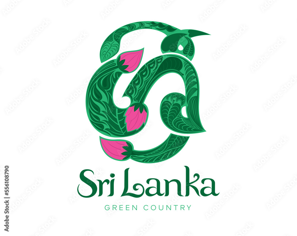 Sri Lankan Green Country, Wonder of Asia, Logo Stock Vector | Adobe Stock