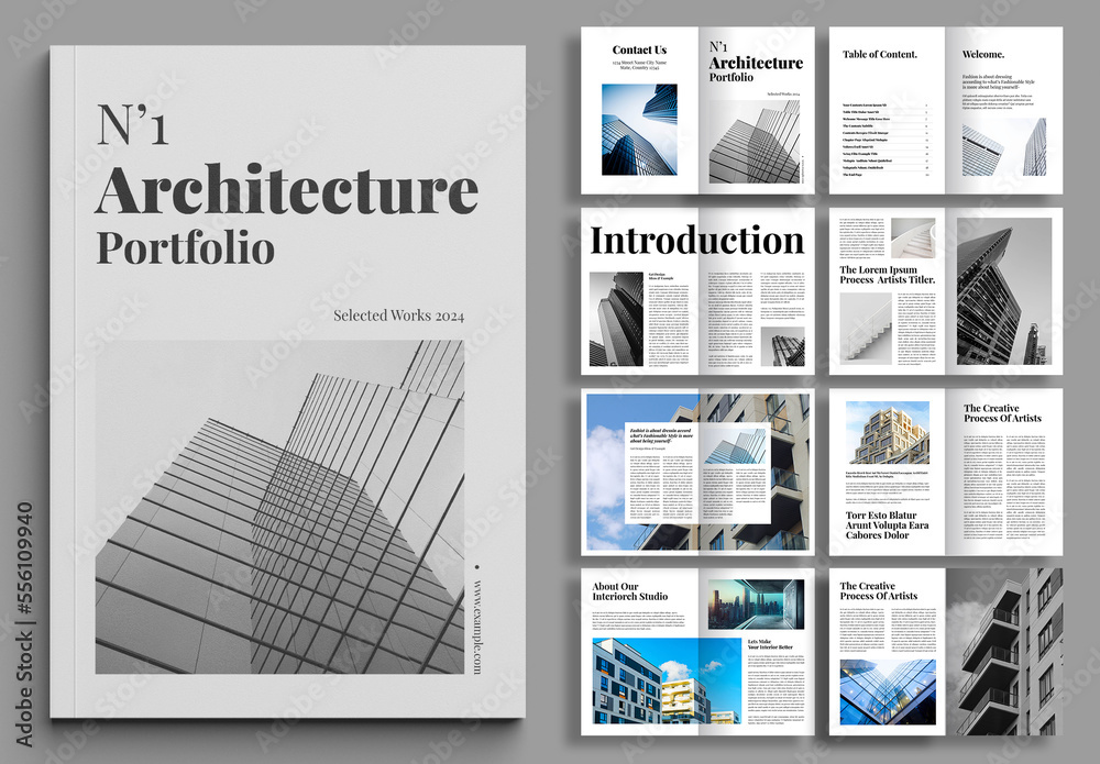 Clean Portfolio Template Stock Template | Adobe Stock