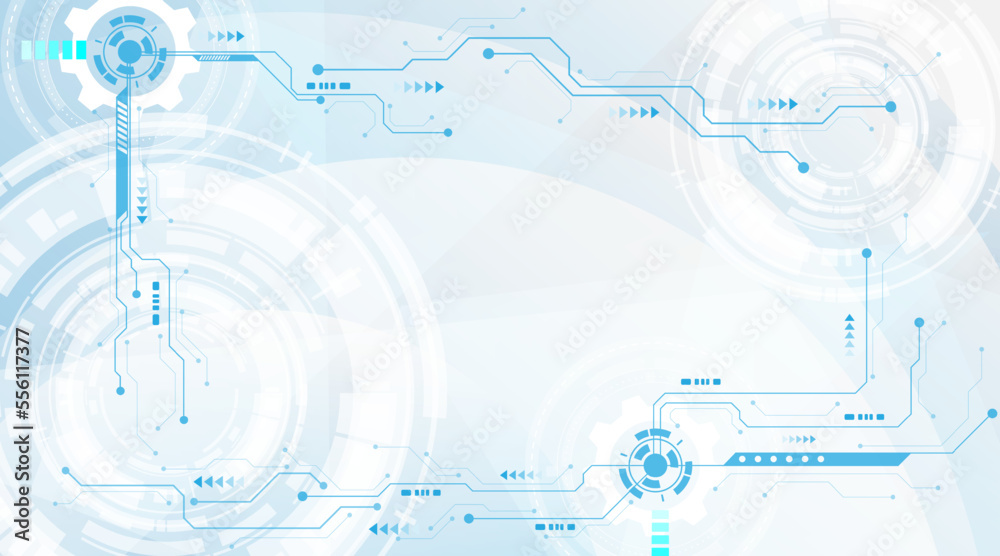 Photo & Art Print Abstract white background image hi-tech technology ...