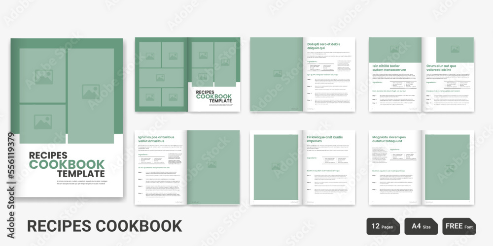 Recipe Cookbook Recipe book design Cookbook Booklet Cookbook Brochure ...