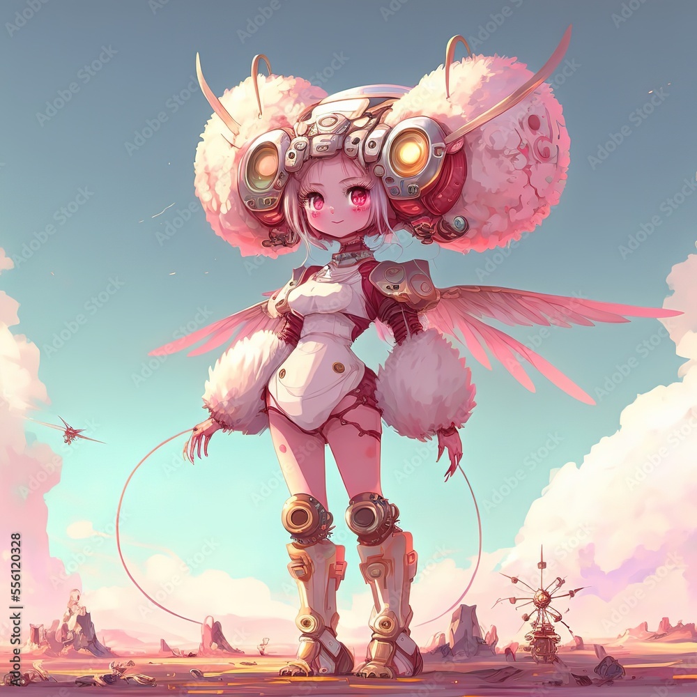 Cute anthropomorphic Characters, sweet smile, standing, full body ...