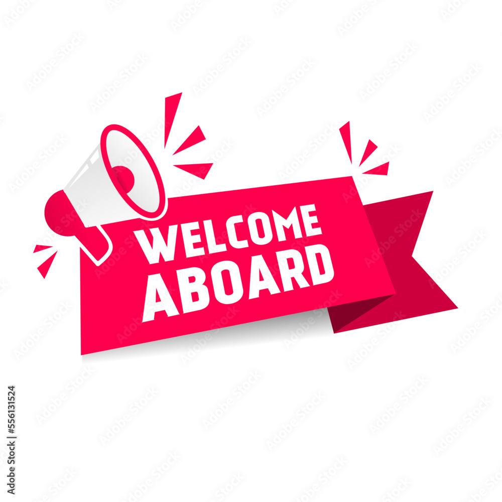 Welcome aboard. Banner design, vector. Stock Vector | Adobe Stock