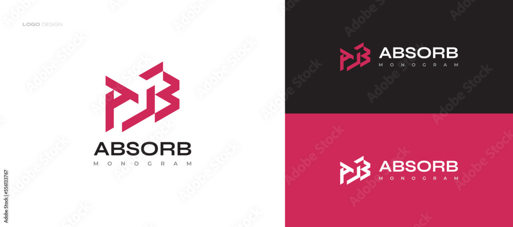 Abstract Initial Letter A and B Logo Design. AB Monogram Logo Stock ...