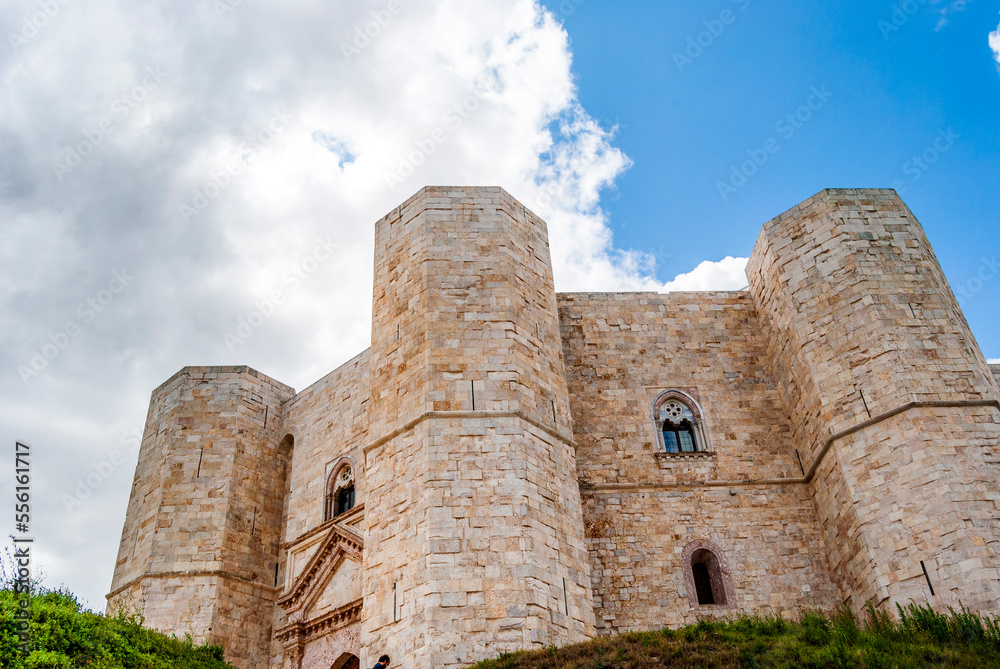 Exterior view of the octagonal "Castel del Monte" (Castle of the ...