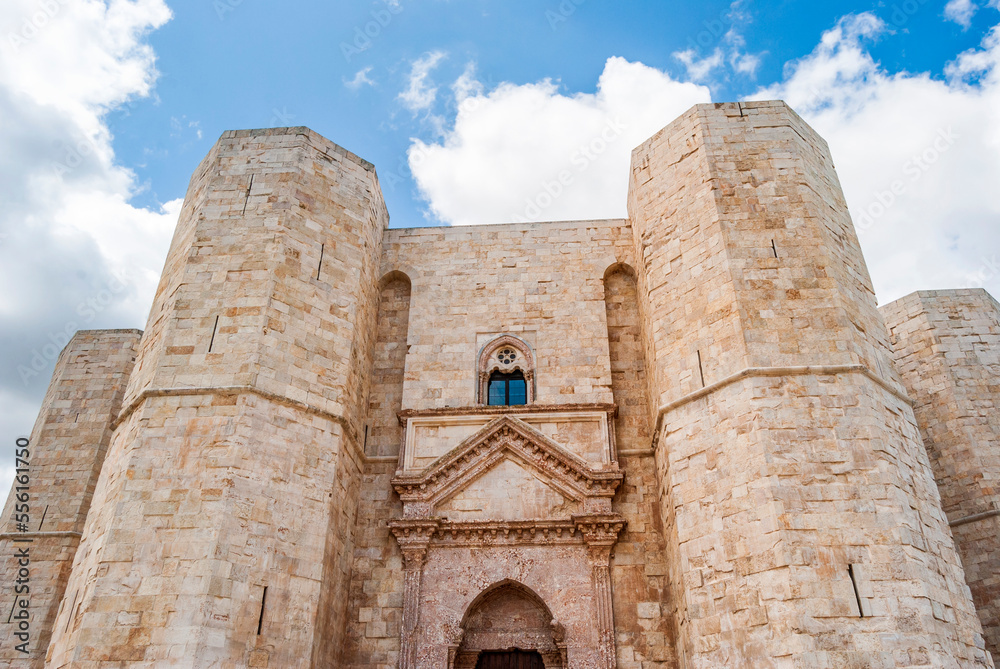Exterior view of the octagonal "Castel del Monte" (Castle of the ...